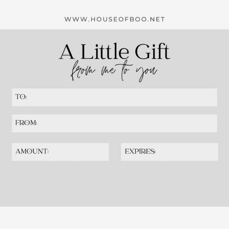 Gift Vouchers House Of Boo
